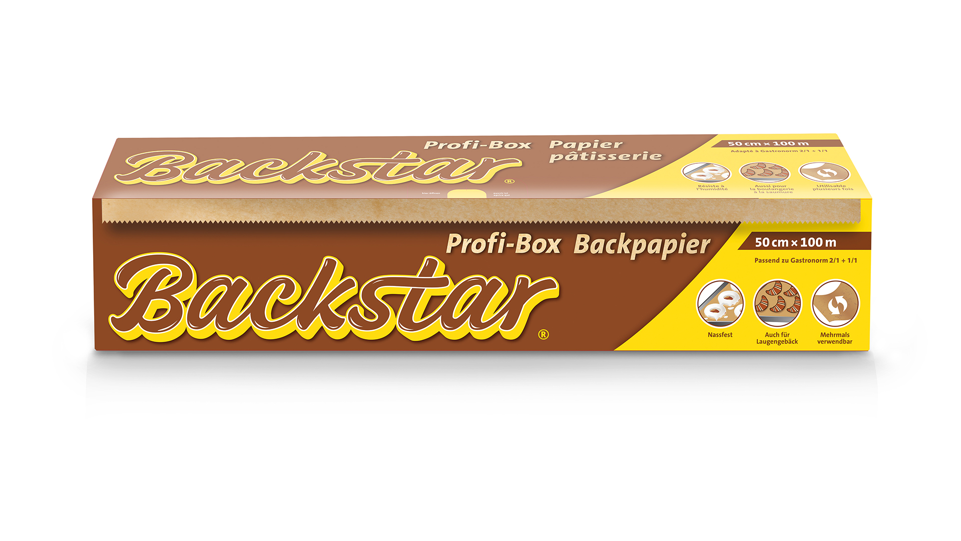 Backpapier Profi-Box Backstar, 500 mm x 100 lfm | Bunzl Shop